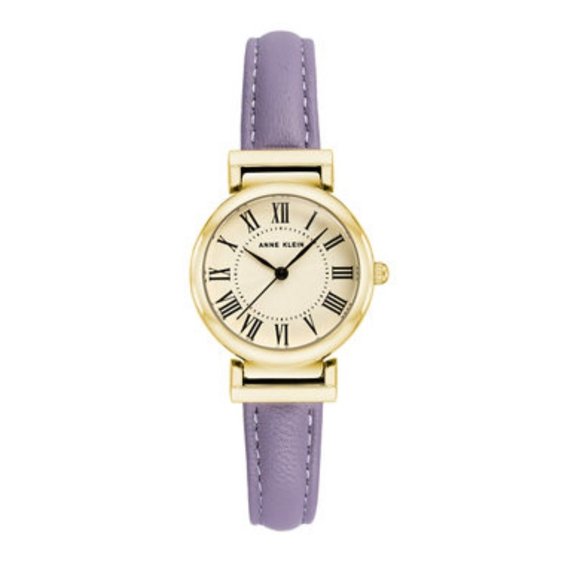 Anne Klein | Accessories | Anne Klein Womens Round Cream Dial Gold ...